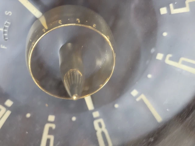 RARE VINTAGE THE Geo W. Borg Corp Dash Automobile Clock Bullet Center ...