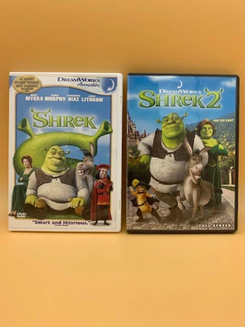 DREAMWORKS SHREK 1 & Shrek 2 (Full Screen) Movie Dvd's Myers Murphy ...
