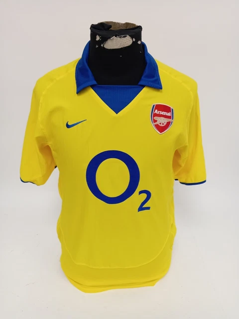 ARSENAL FOOTBALL CLUB AFC NIKE Yellow O2 Short Sleeve Men's Shirt UK ...