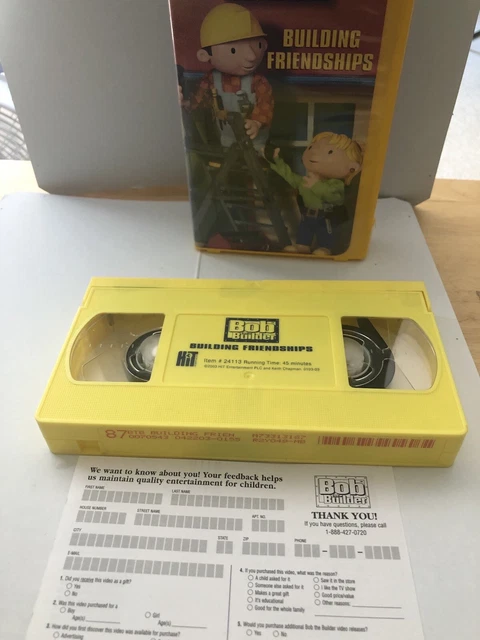 BOB THE BUILDER Building Friendships VHS Tape Animated Cartoon ...