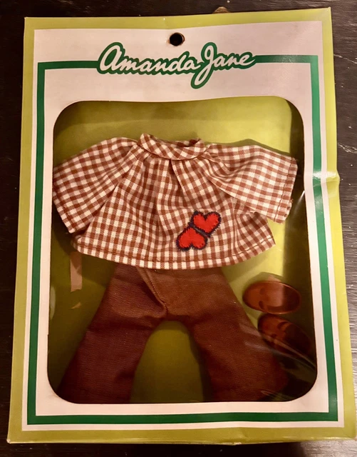 VINTAGE AMANDA Jane Doll Outfit - NRFB checked brown £31.90 - PicClick UK