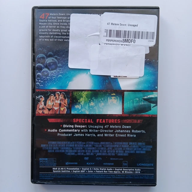 47 METERS DOWN Uncaged, Horror, NTSC 1 DVD ENGLISCH, HBO £2.61 - PicClick UK