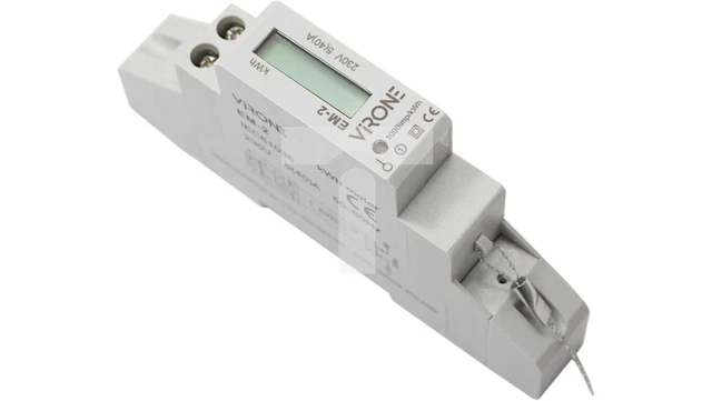 SINGLE-PHASE ENERGY METER 1-F electronic sub-meter 230V 40A 5A IP51 ...