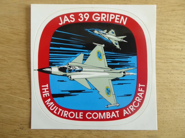 AUTOCOLLANT STICKER AUFKLEBER Jas 39 Gripen Multirole Combat Aircraft ...