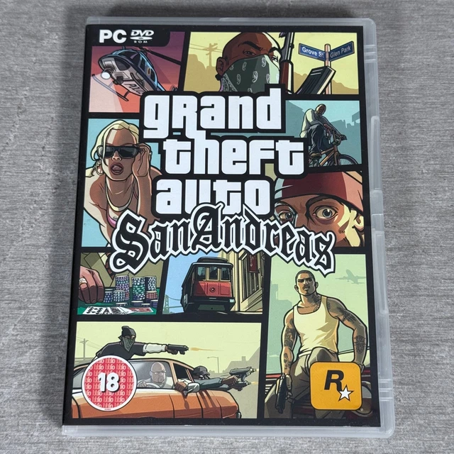 GRAND THEFT AUTO San Andreas PC DVD-Rom Game - VGC ️ w/Manual Map GTA ...