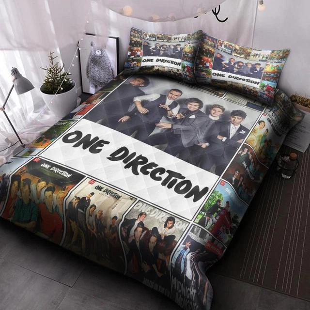 ONE DIRECTION SINGLES Quilt Duvet Cover Set King Bedspread Comforter ...
