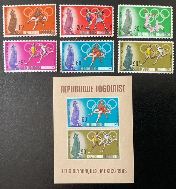 TOGO - 1968 Olympic Games, Mexico, Set of 6 Stamps + MS, MNH £2.99 ...