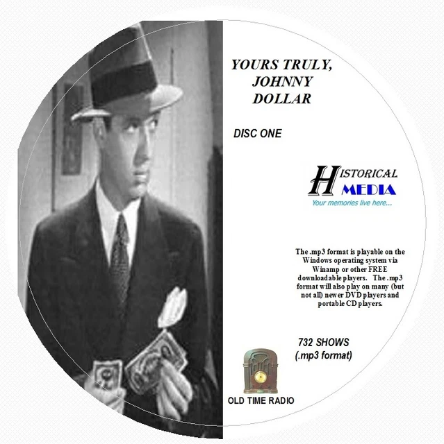 YOURS TRULY, JOHNNY DOLLAR - 732 Shows Old Time Radio In MP3 Format OTR ...