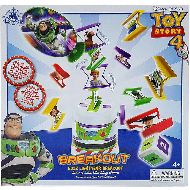 DISNEY BUZZ LIGHTYEAR Breakout Game Stacking Toy Story 4 Pixar Woody ...