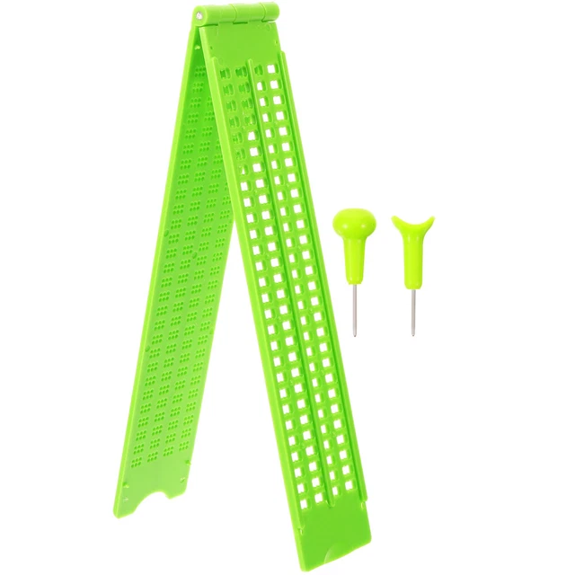 BRAILLE-TABLET BRAILLETAFEL UND Stift Blindenschrift Schiefer EUR 9,67 ...
