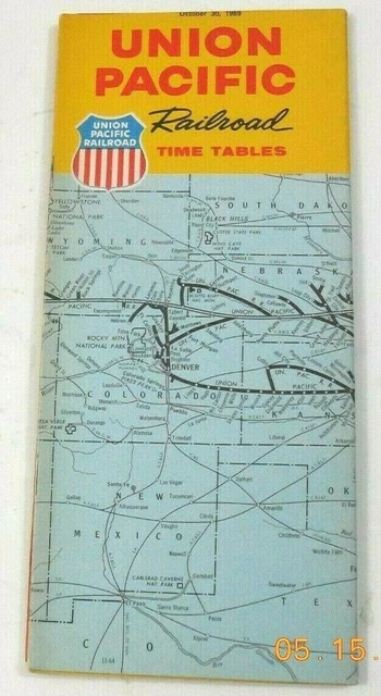 UNION PACIFIC TIMETABLE Railroad 1969 June 22 £9.31 - PicClick UK