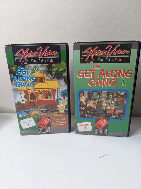 RARE CARTOON VHS TAPE 'THE GET ALONG GANG VOLUME 1 and 3 🚀🚚 EUR 11,60 ...