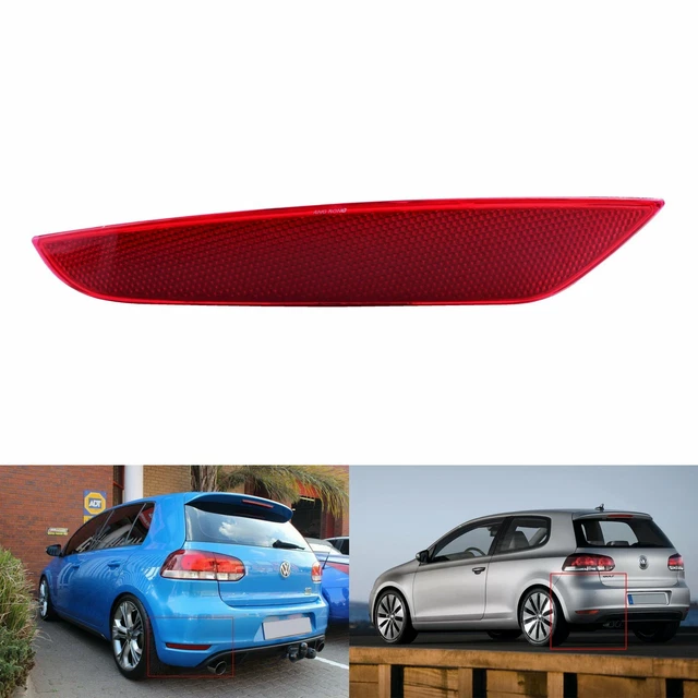 FITS VW GOLF VI MK6 2009-2013 Red Lens Rear Bumper Reflector Left N/S ...