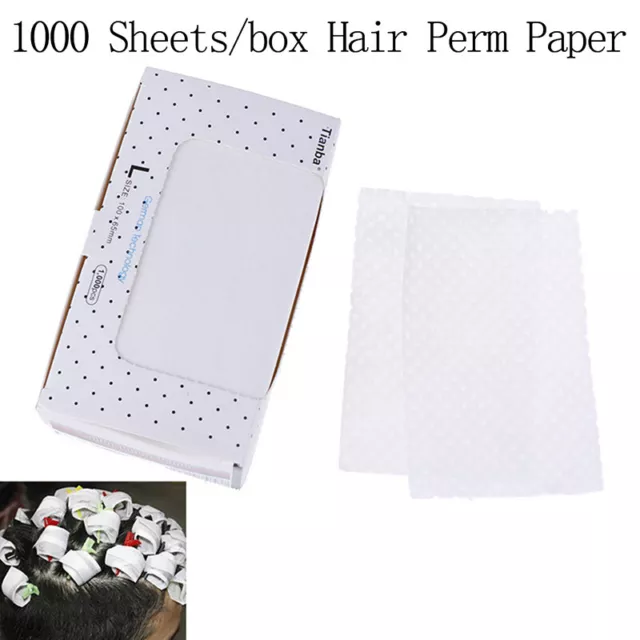 1000 SHEETS/BOX HAIR Salon Perm Papers End Electric Wraps Perming End ...