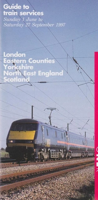 GNER BRITISH RAIL Timetable Book Jun 1997 £4.00 - PicClick UK