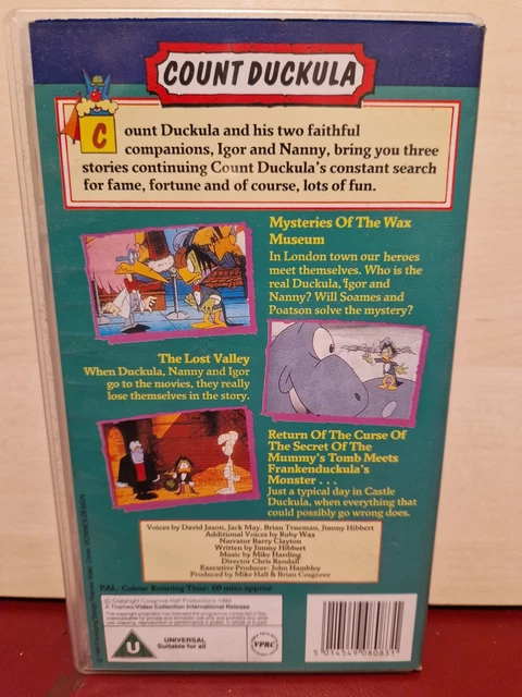 COUNT DUCKULA - Mysteries of the Wax Museum - PAL VHS Video Tape (T417 ...