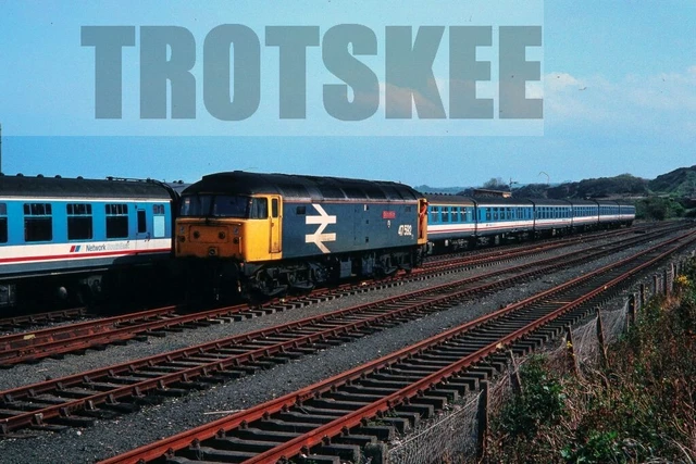 35MM SLIDE BR British Rail Diesel Loco Class 47 47592 Goodrington 1989 ...