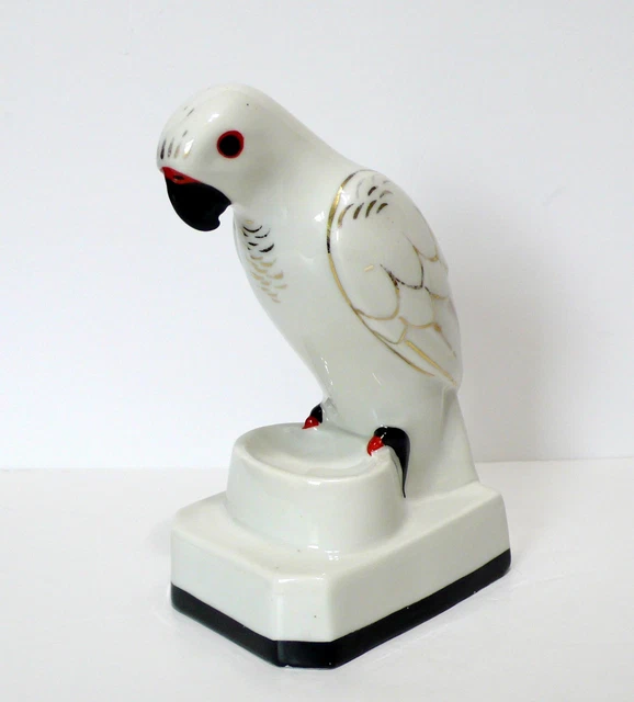 ART DECO ROBJ Paris France Parrot Porcelain Lamp Perfume Diffuser $175. ...