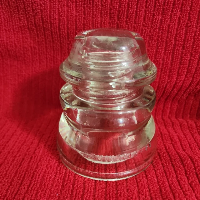 VINTAGE HEMINGRAY 45 Clear Glass Insulator, 30-42, Made in U.S.A ...