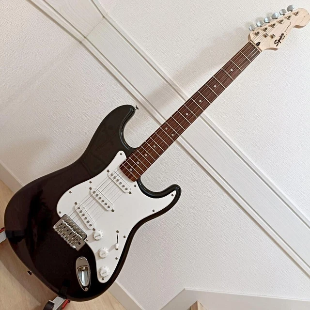 SQUIER STRATOCASTER ELECTRIC Guitar Black Setup Done From JAPAN £277.81 ...