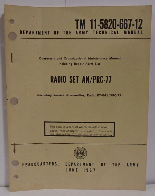 TM 11-5820-667-12 DEPARTMENT of the Army Technical Manual JUNE 1967 $29 ...