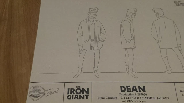 THE IRON GIANT - Dean Character Model Sheet, Production Used, RARE £25. ...