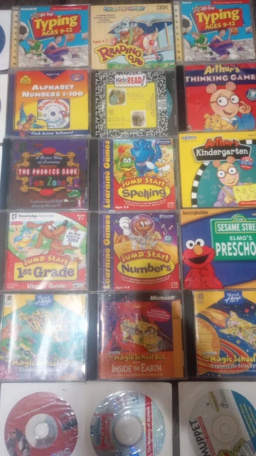 HUGE LOT OF 62+ Learning/Educational/Kids PC Games - Soft Sleeves ...