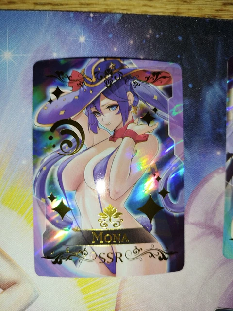 CARTE GODDESS STORY SSR MONA Genshin Impact card foil waifu girl rare EUR 9,00 - PicClick FR