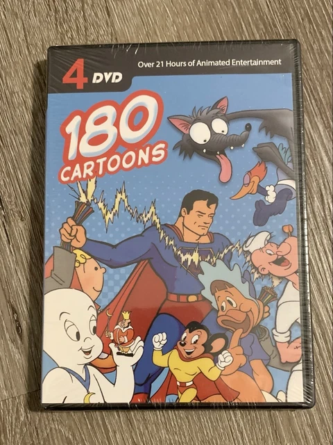 180 CARTOONS DVD 4 Disc Set Over 21 Hours of Animated Entertainment New ...