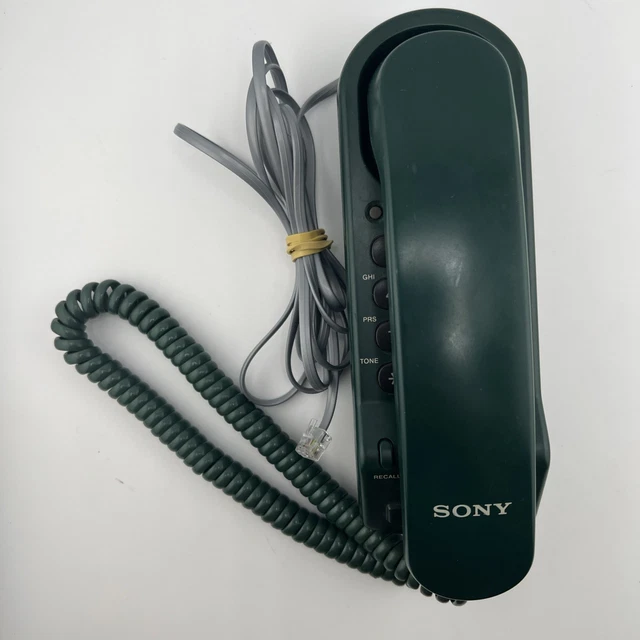 SONY IT-B5 TELEPHONE Vintage Forest Green Push Button Wall/Desk Mount ...