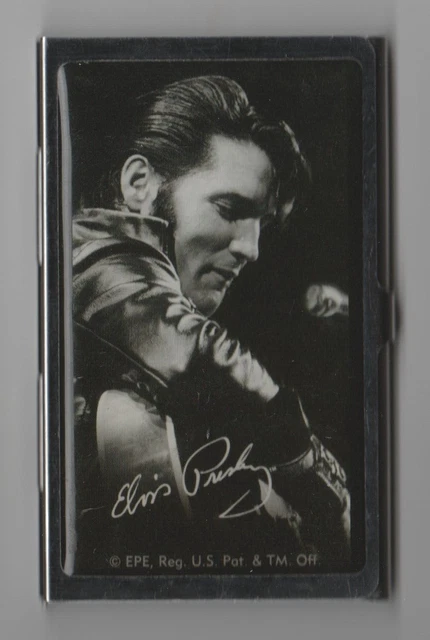 ELVIS PRESLEY METAL Cigarette Case Collectable Memorabilia - fits 6 ...