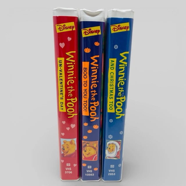 DISNEY WINNIE THE Pooh VHS Tapes Valentines Day Halloween Christmas ...