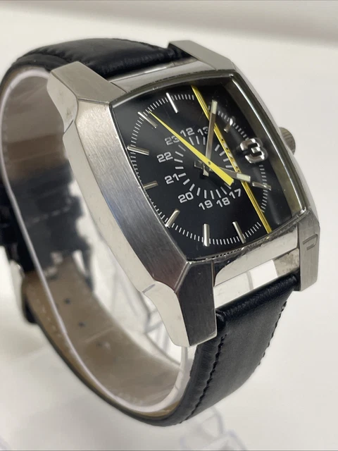 DIESEL DZ-1089 GENTS Designer Quartz Watch - Aftermarket Leather Strap ...