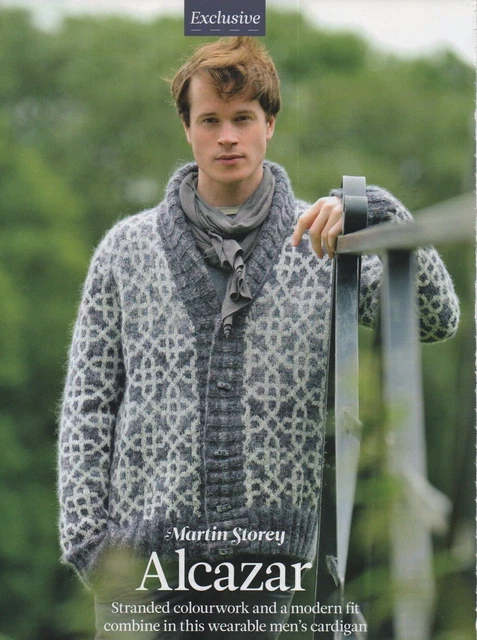 ALCAZAR MEN’S CARDIGAN - Knitting Pattern - MARTIN STOREY - ROWAN Tweed ...