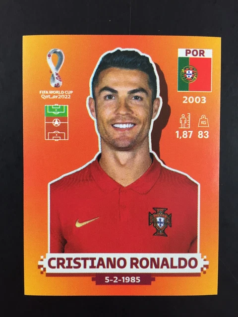 CRISTIANO RONALDO STICKER Panini World Cup Qatar 2022 / Orange #POR 17 ...