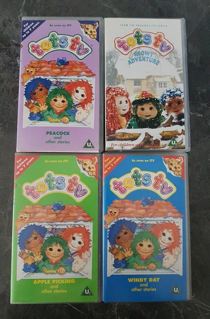 TOTS TV 4 x VHS Bundle - Windy Day - Apple Picking - Peacock - Snowy ...