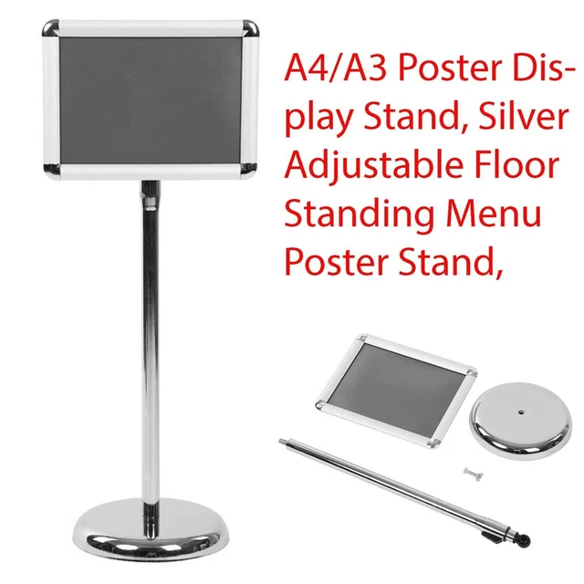 SNAP FRAME A4,A3 Floor Standing Poster Display Easy Access Menu Restaurant Stand £26.99 ...