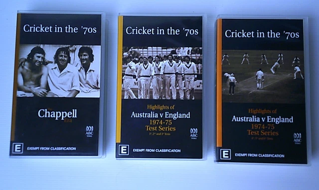 CRICKET 3 PACK VHS pack 'Cricket In The 70's' 'Australia v England 1974 ...