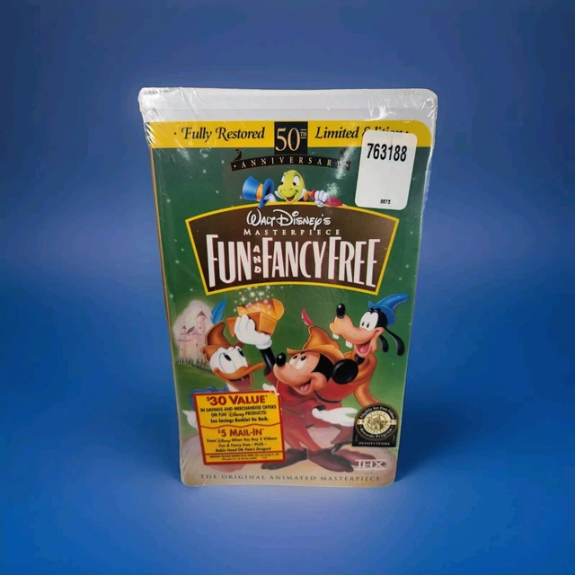 FUN AND FANCY Free: 50th Anniversary Walt Disney's Masterpiece VHS New ...