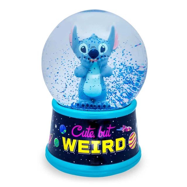 DISNEY LILO & Stitch "Cute But Weird" Light-Up Snow Globe 6 Inches Tall ...