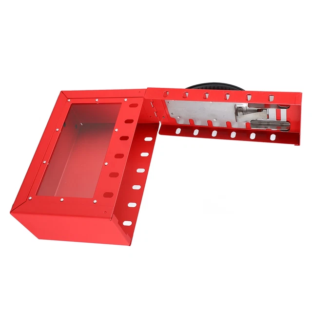 GROUP LOCK BOX Transparent Window Safety Lockout Tagout Box For Office ...