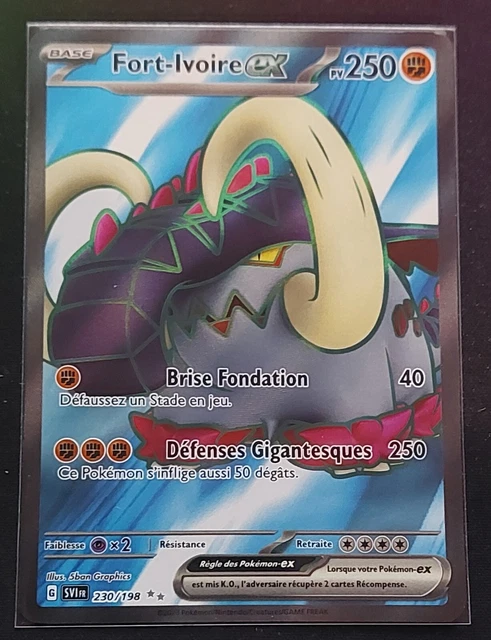 CARTE POKÉMON FORT-IVOIRE EX 230/198 et Roue-de-fer EX 143/198 EV01 ...