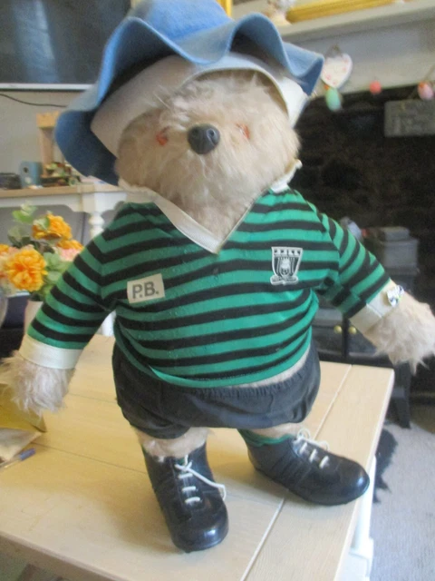 VINTAGE GABRIELLE PADDINGTON bear wearing rugby kit £140.00 - PicClick UK