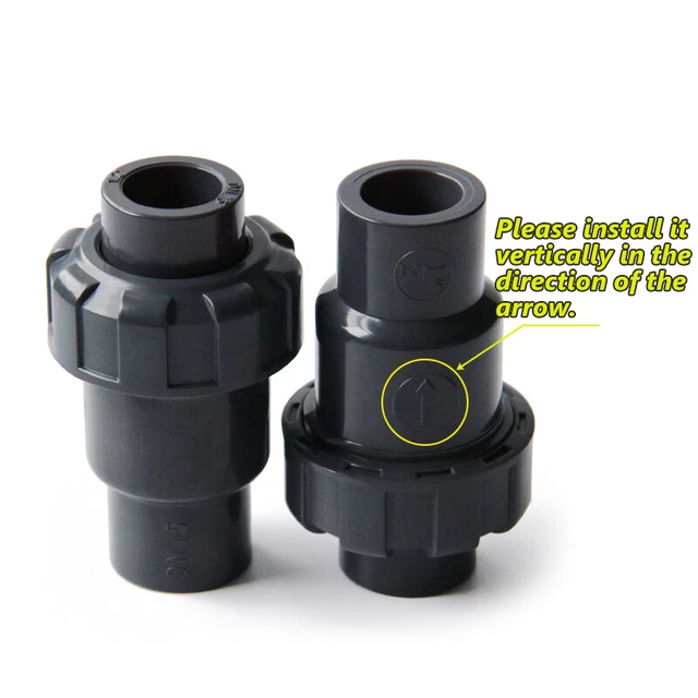 UPVC CHECK VALVE One-Way Non-Return Valves Solvent Weld DN15-DN100 ...