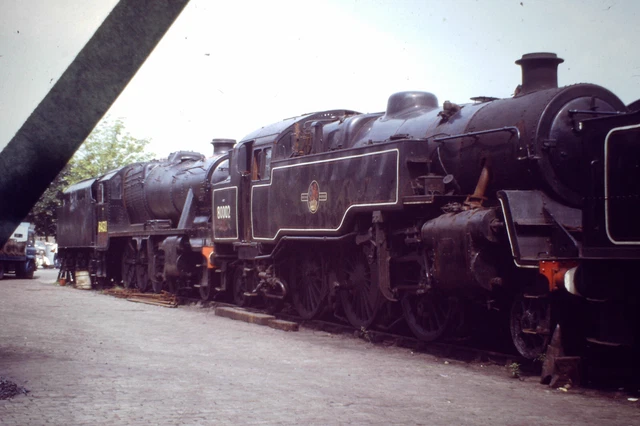 35MM RAILWAY SLIDE BR BRITISH RAIL STEAM LOCO 8431 + 80002 Original ...