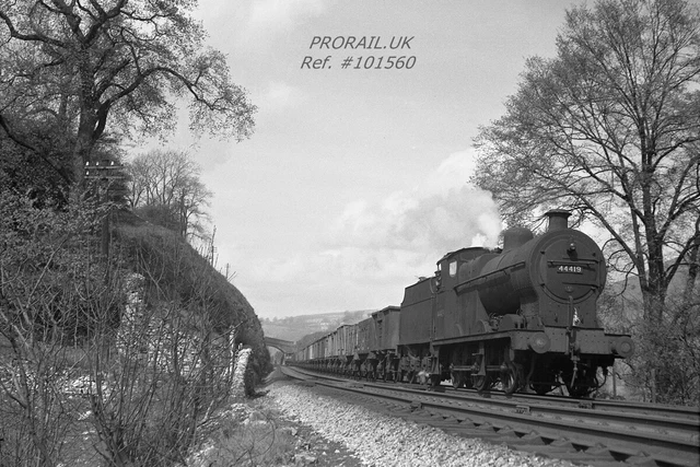 PHOTO BR(M) EX-LMS 4F 0-6-0 N° 44419 direction nord pas Viaduc de ...