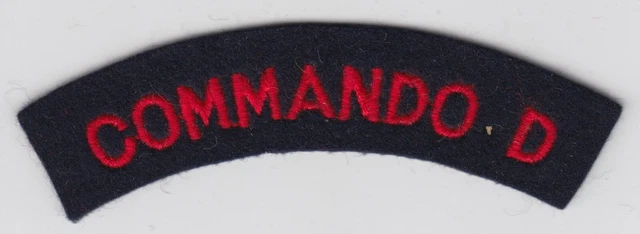 VINTAGE WW2 BRITISH Number Six Commando D Shoulder Title Insignia Patch ...
