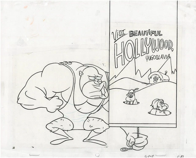 REN & STIMPY original production drawing layout KOWALSKI cel animation art RARE £61.72 - PicClick UK
