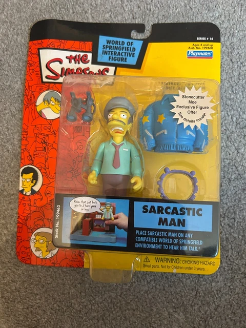 THE SIMPSONS PLAYMATES Wos Action Figure - Series 14 - Sarcastic Man ...