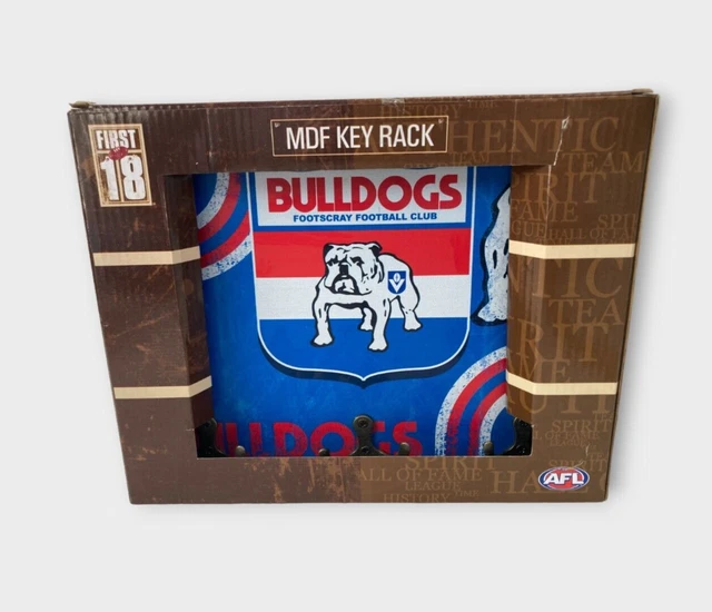 FOOTSCRAY BULLDOGS FOOTBALL Club AFL Footy First 18 MDF Key Rack 20cm x ...